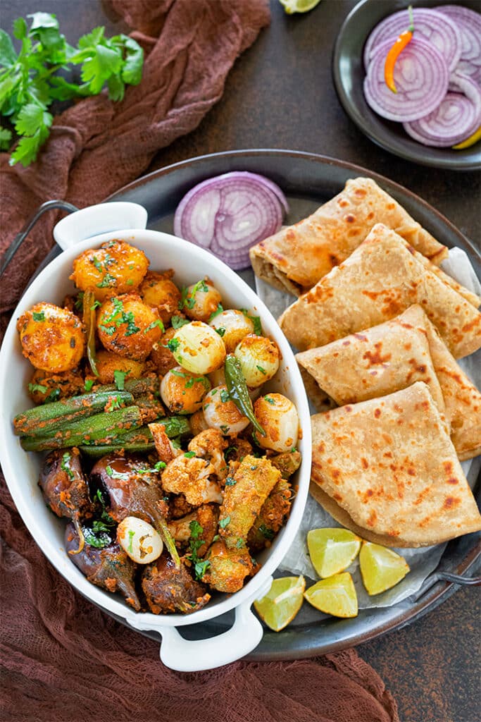 Tawa Sabzi or Tava Fry Veggies - Ruchiskitchen