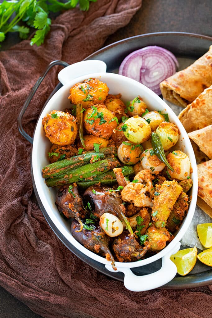 Tawa Sabzi or Tava Fry Veggies - Ruchiskitchen