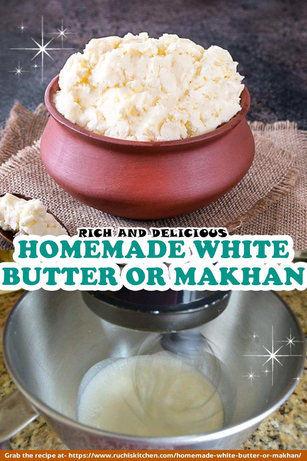 Homemade White Butter or Makhan, Homemade Indian Butter
