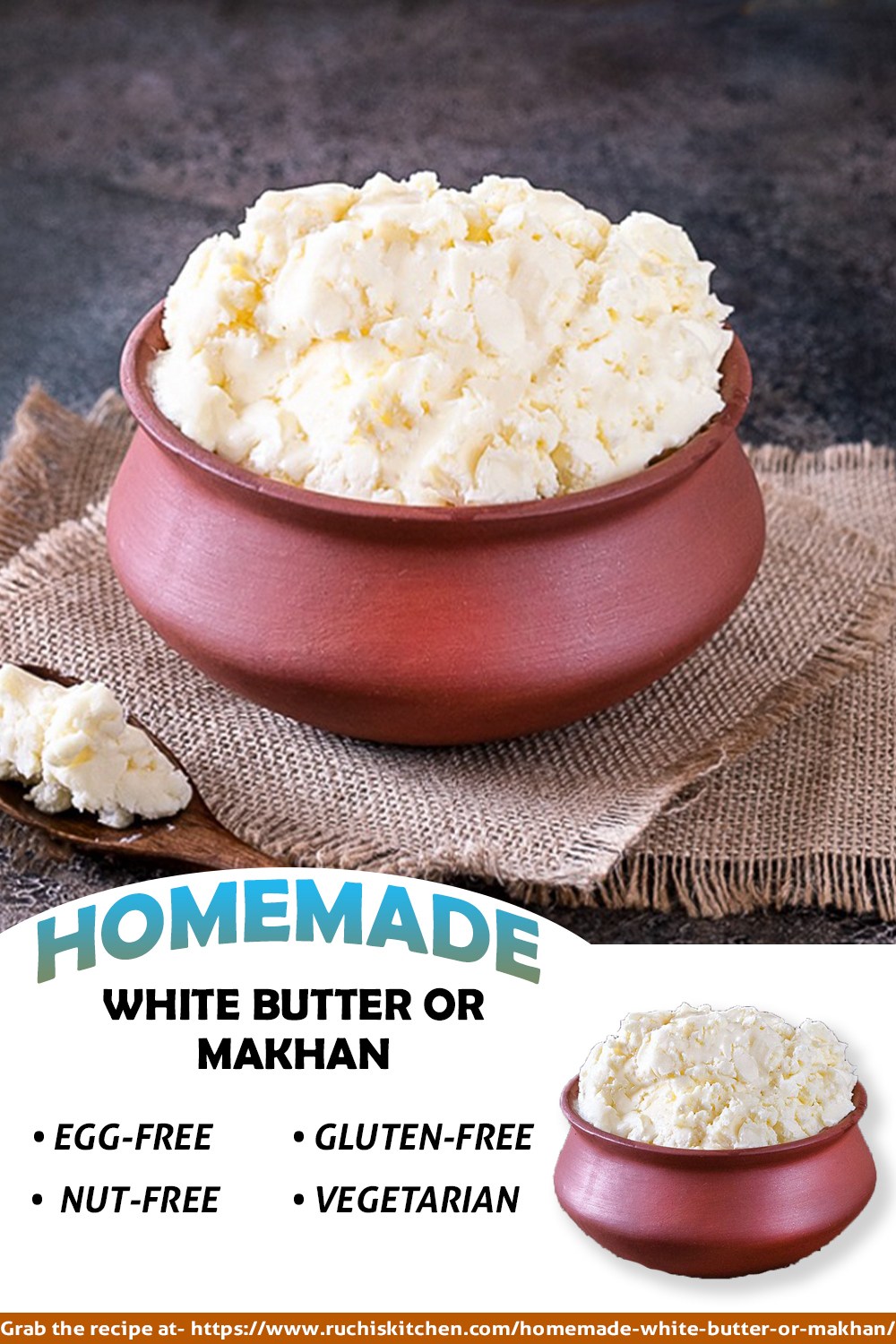 Homemade White Butter or Makhan, Homemade Indian Butter