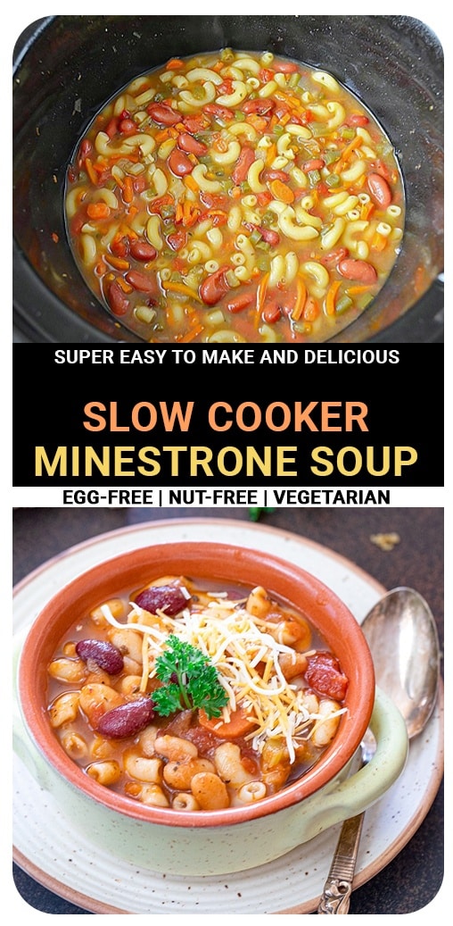 Slow cooker Minestrone Soup (crockpot Minestrone soup) - Ruchiskitchen
