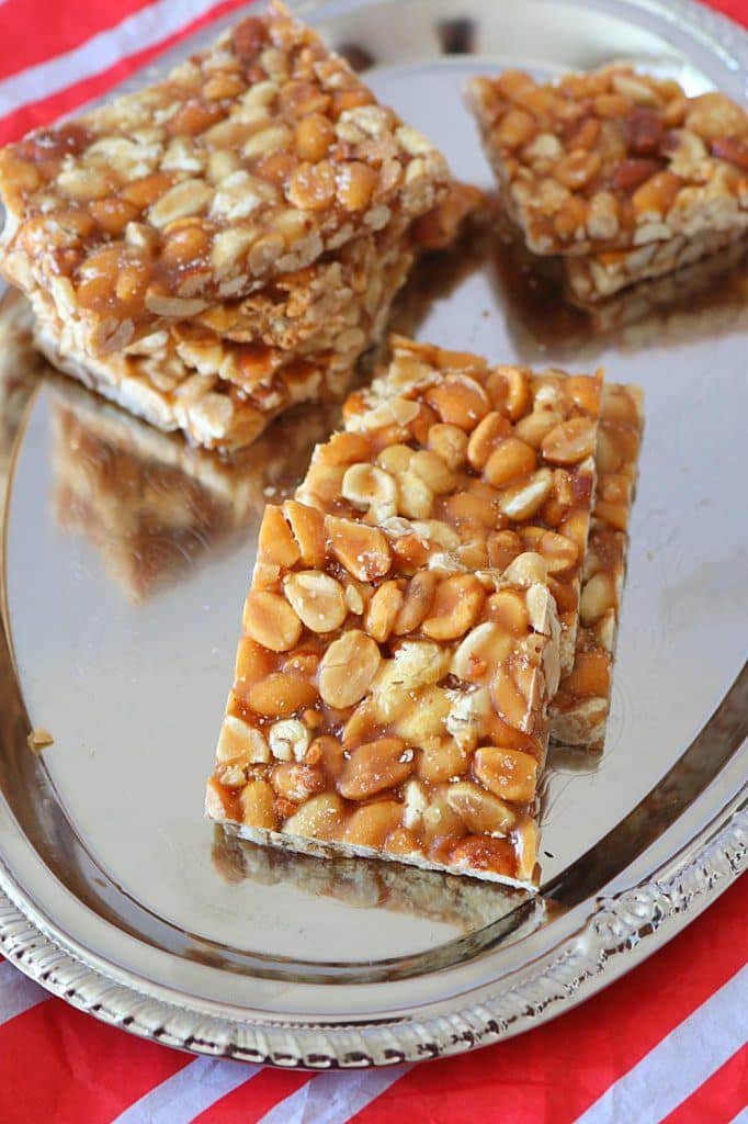 Peanut Chikki, How to make peanut brittle or peanut gajak - Ruchiskitchen