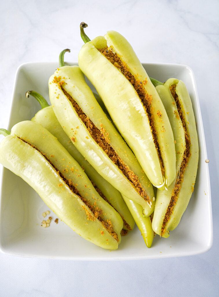 Bharwan Mirchi Recipe ( Besan wali Bharwa Mirch) - Ruchiskitchen