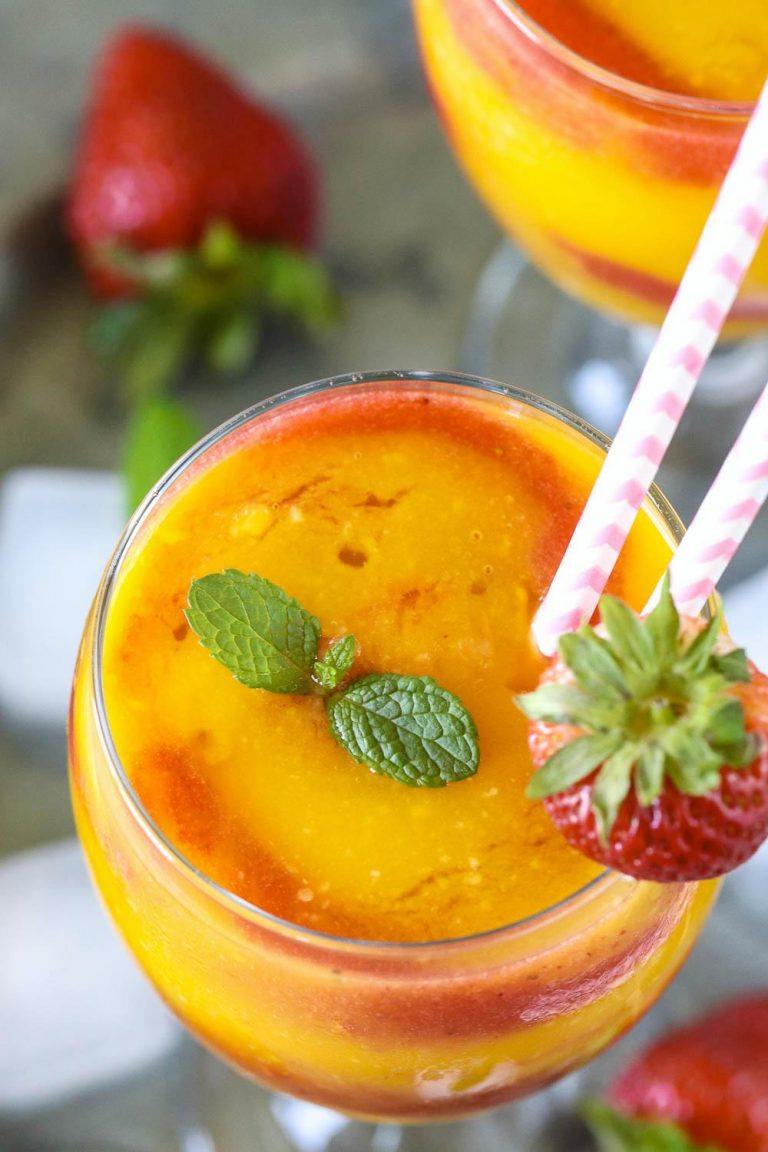 Non Alcoholic Strawberry Mango Daiquiri - Ruchiskitchen