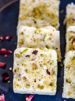 Pista Burfi Recipe. Quick and easy Diwali Pista Burfi Recipe