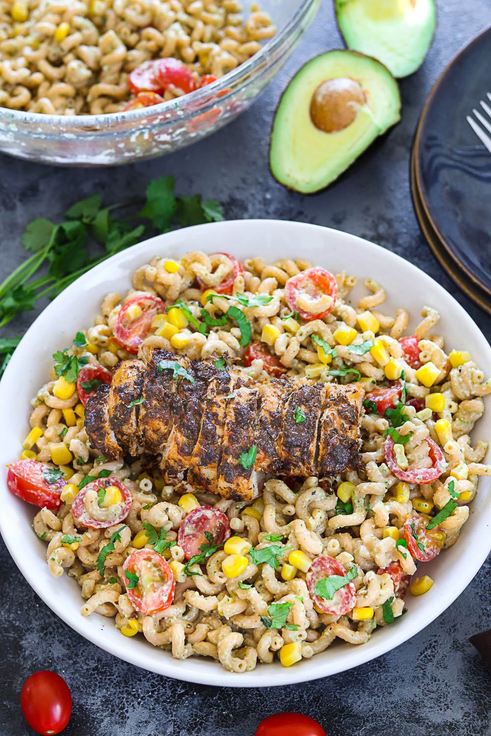 Cajun Chicken With Creamy Avocado Pasta, Avocado Pasta with Chicken