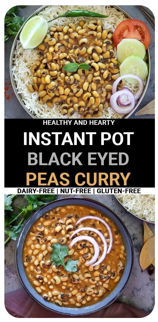 Instant Pot Black Eyed Peas Curry (Punjabi Lobia Curry), Lobia masala