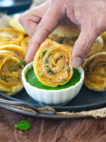 Puff Pastry Samosa Pinwheels (Baked Samosa Pinwheels) - Ruchiskitchen