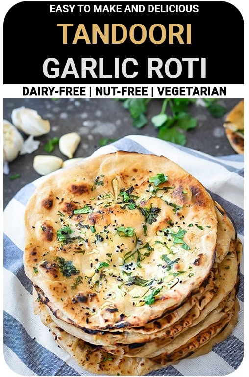 Tandoori Garlic Roti on Tawa ( Whole wheat Tandoori Roti) - Ruchiskitchen