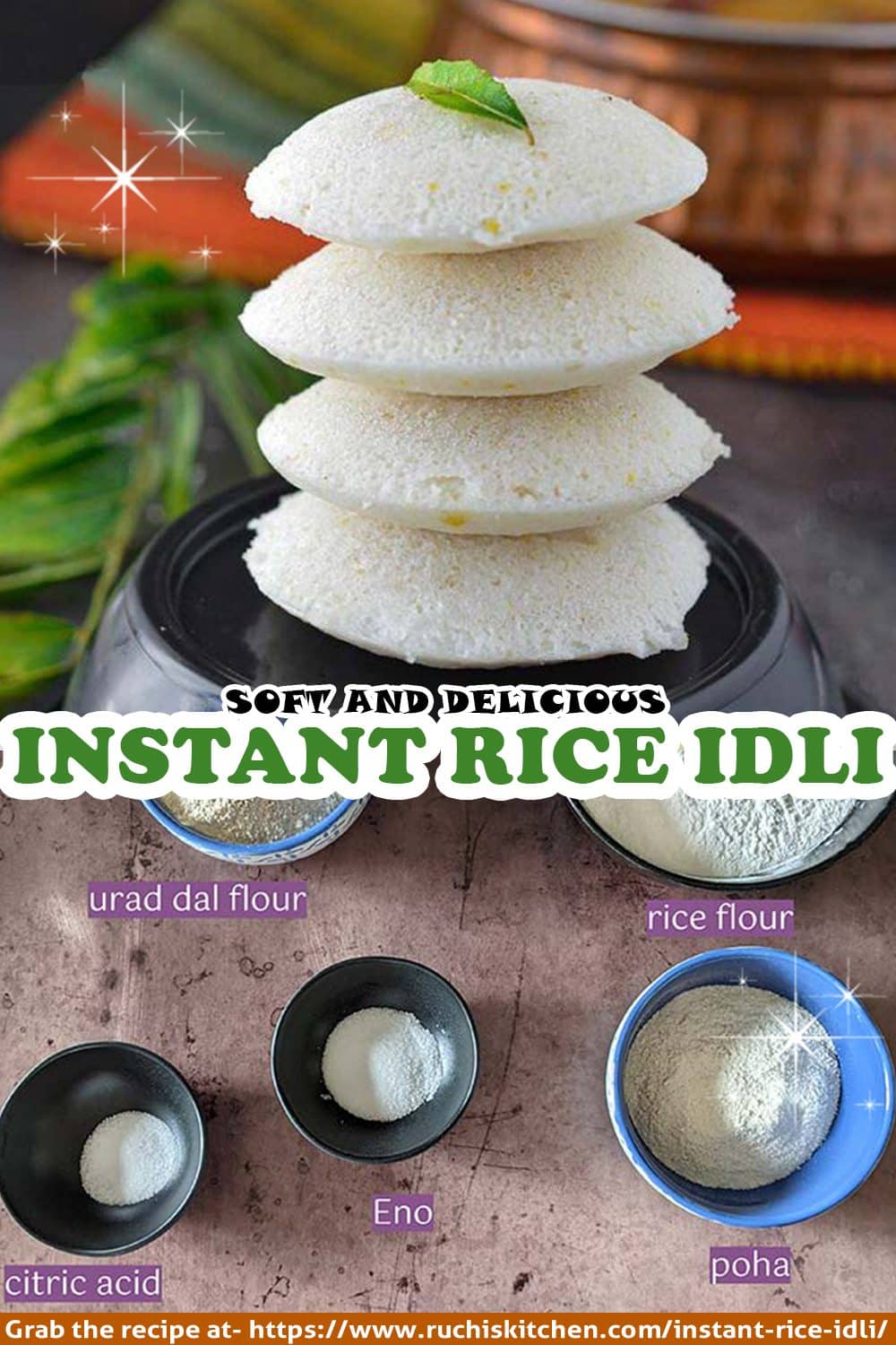 Instant Rice Idli, Homemade instant idli mix - Ruchiskitchen