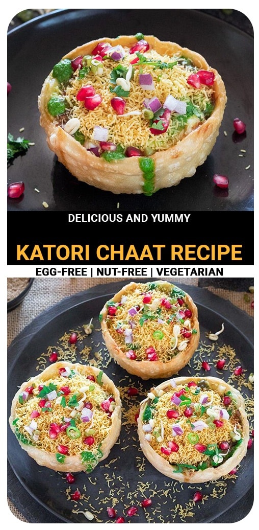 Katori Chaat Recipe ( Step by step Tokri chat recipe) - Ruchiskitchen