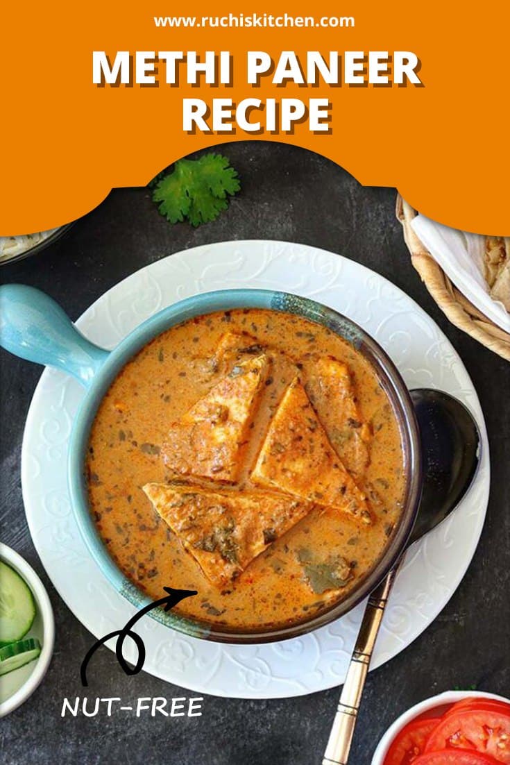 Methi Paneer Recipe (with step-by-step pictures) - Ruchiskitchen