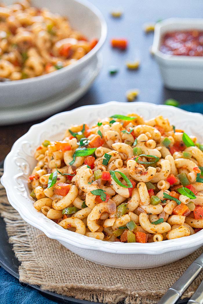 Veg Masala Macaroni ( Masala Macaroni) - Ruchiskitchen