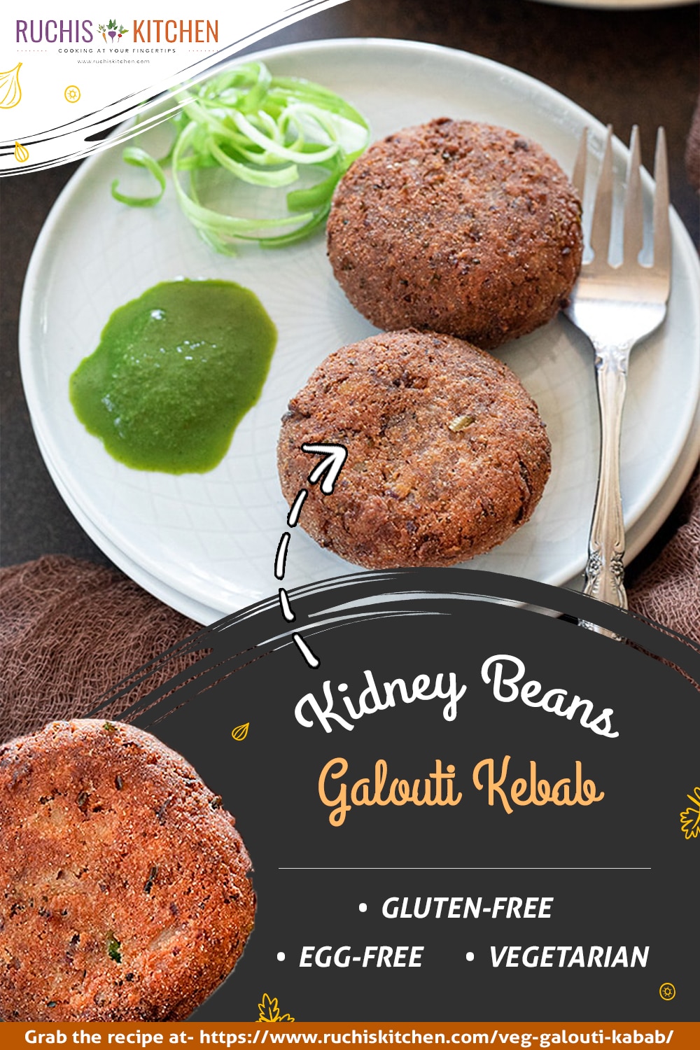 Veg Galouti Kabab ( Rajma Galouti Kebab) - Ruchiskitchen