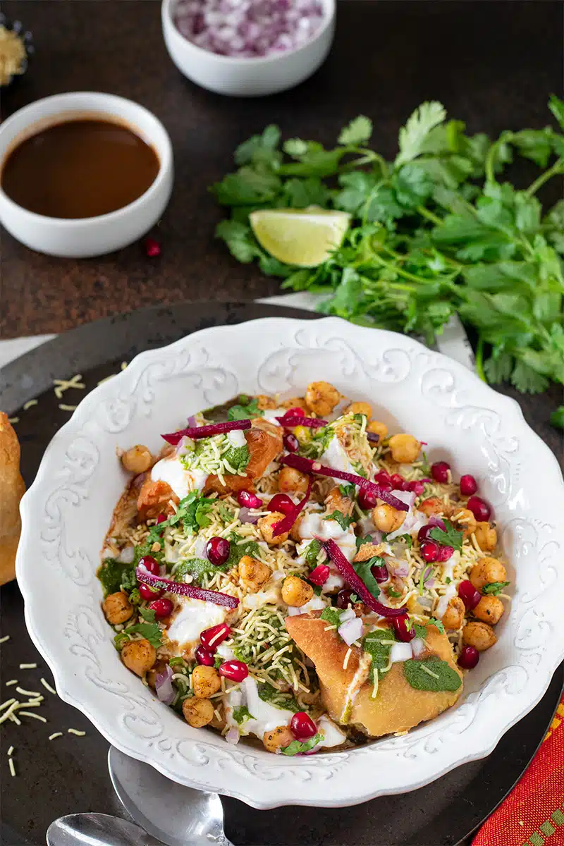 Samosa Chaat Recipe Step By Step Video Ruchiskitchen