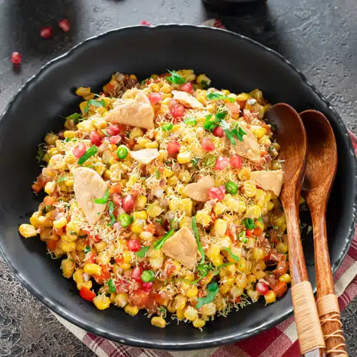 Spicy Masala Corn Chaat ( Corn Chaat) - Ruchiskitchen